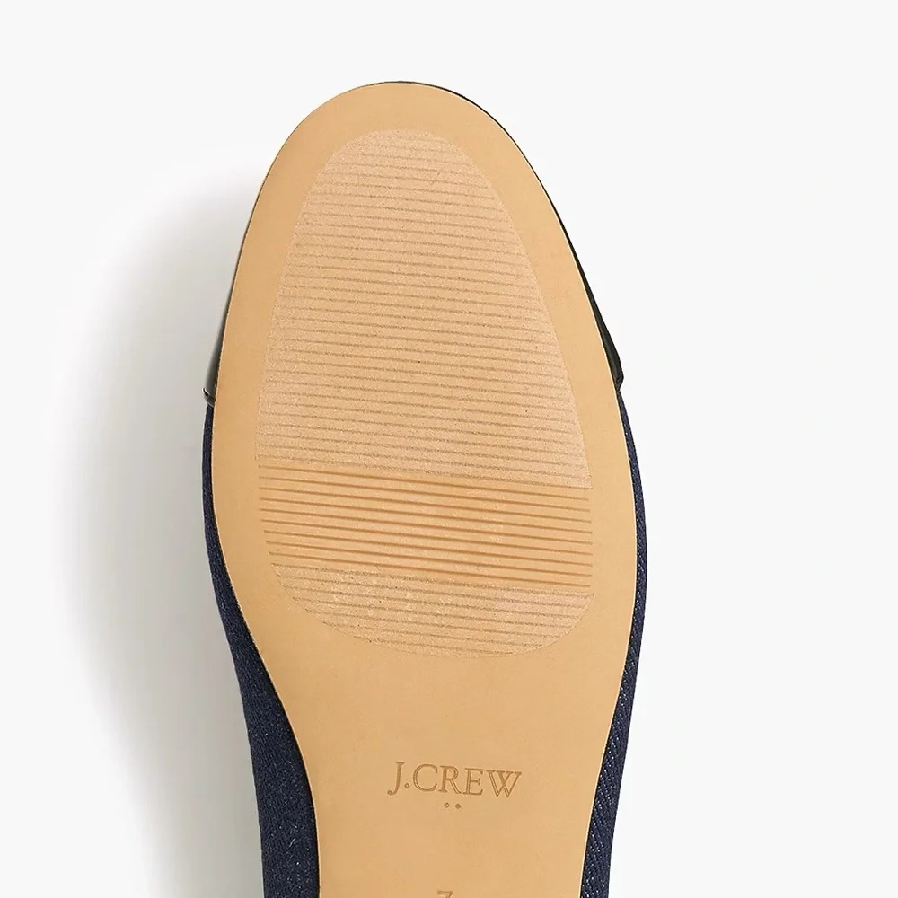 J. Crew | Shoes | Nwt Jcrew Cap Toe Denim Ballet Flats | Poshmark